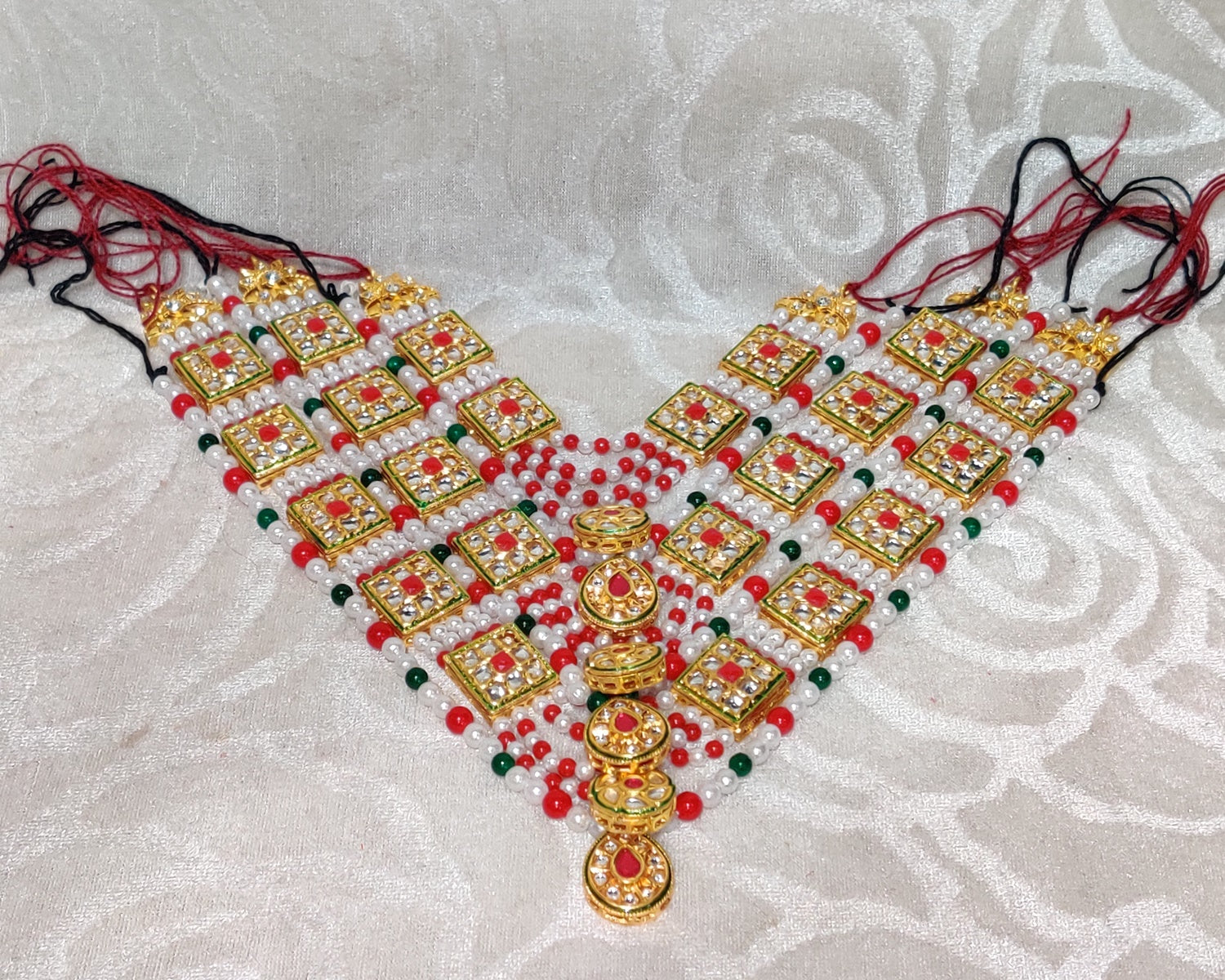 Heavy Diamond Kundan Moti Gadijimala – Shrijimall